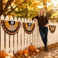 Halloween Bunting Fan Flag - Halloween Garden Flag, 35.4x17.7 Inch ...