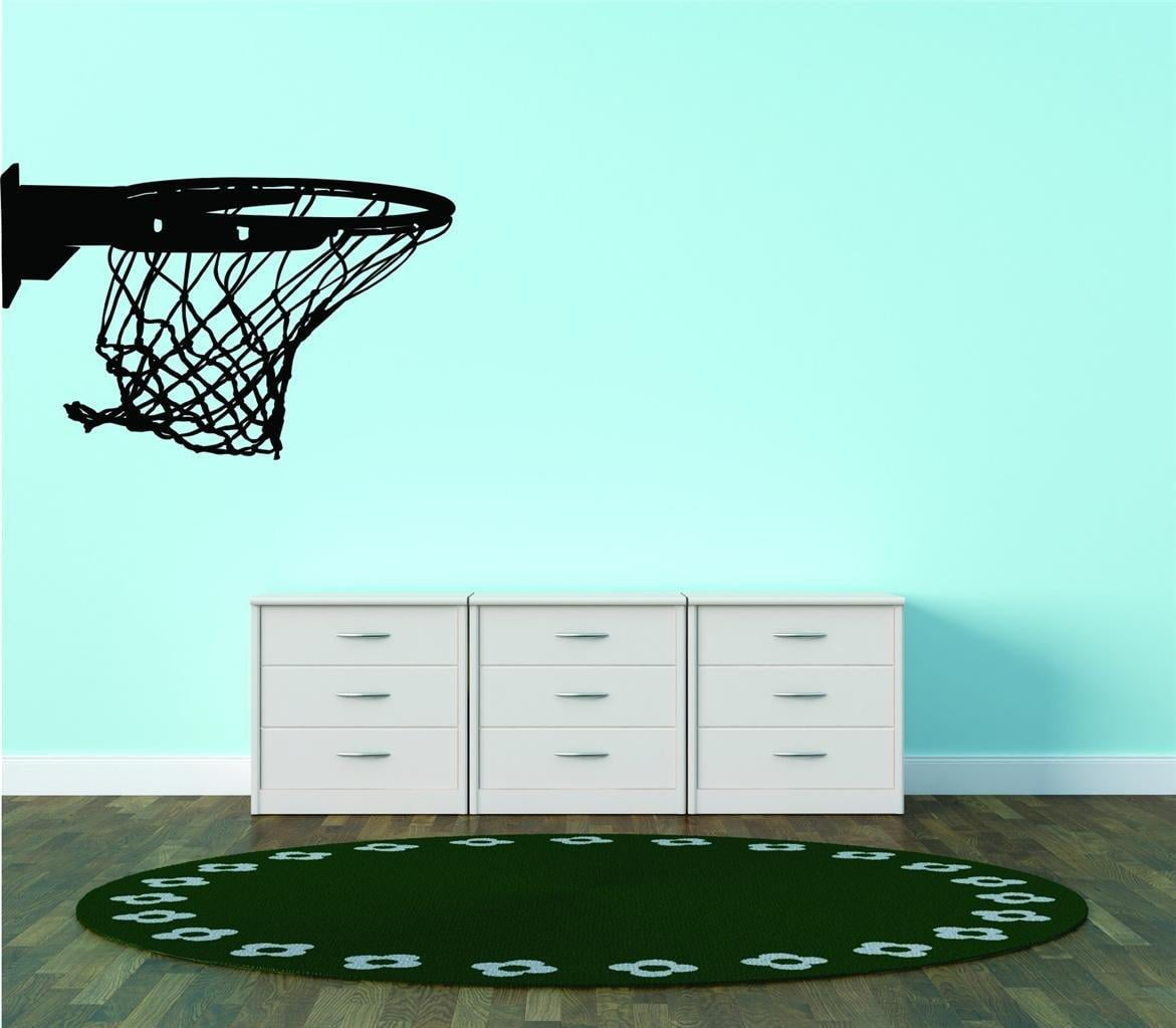 Boys Cute Sports Wall Decal Decoration Cute Hanging Basketball Hoop Net ...