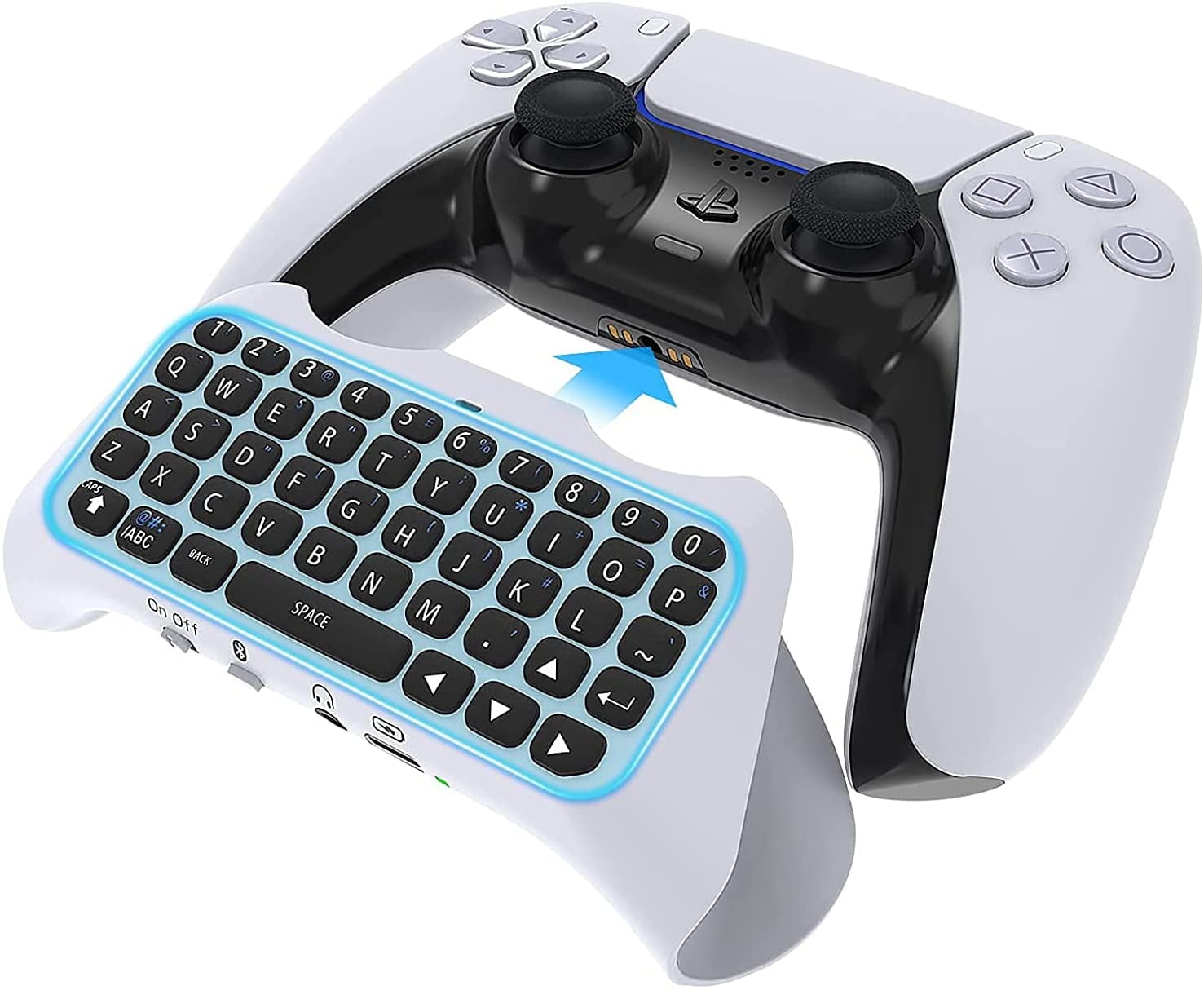 Wireless Controller Keyboard for PS5, Bluetooth Mini Portable Gamepad ...