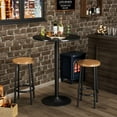 Homall Round Bistro Pub Table, Bar Height, Metal Base, MDF Top, 23.8 ...