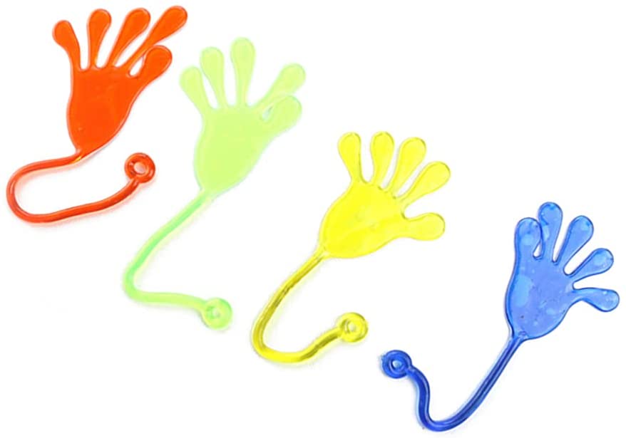 Bulk Toys 12pcs Sticky Hand Toy Flexible Rubber Wall Climbing Palm Toy ...
