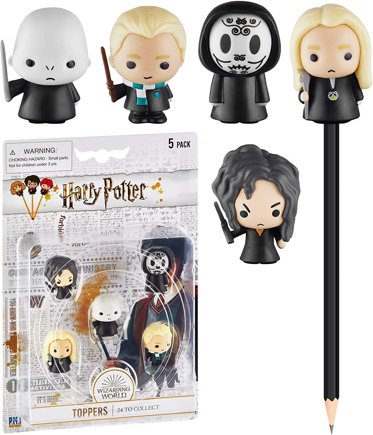 Harry Potter Pencil Toppers 5pk Bellatrix Death Eater Voldemort Lucius ...