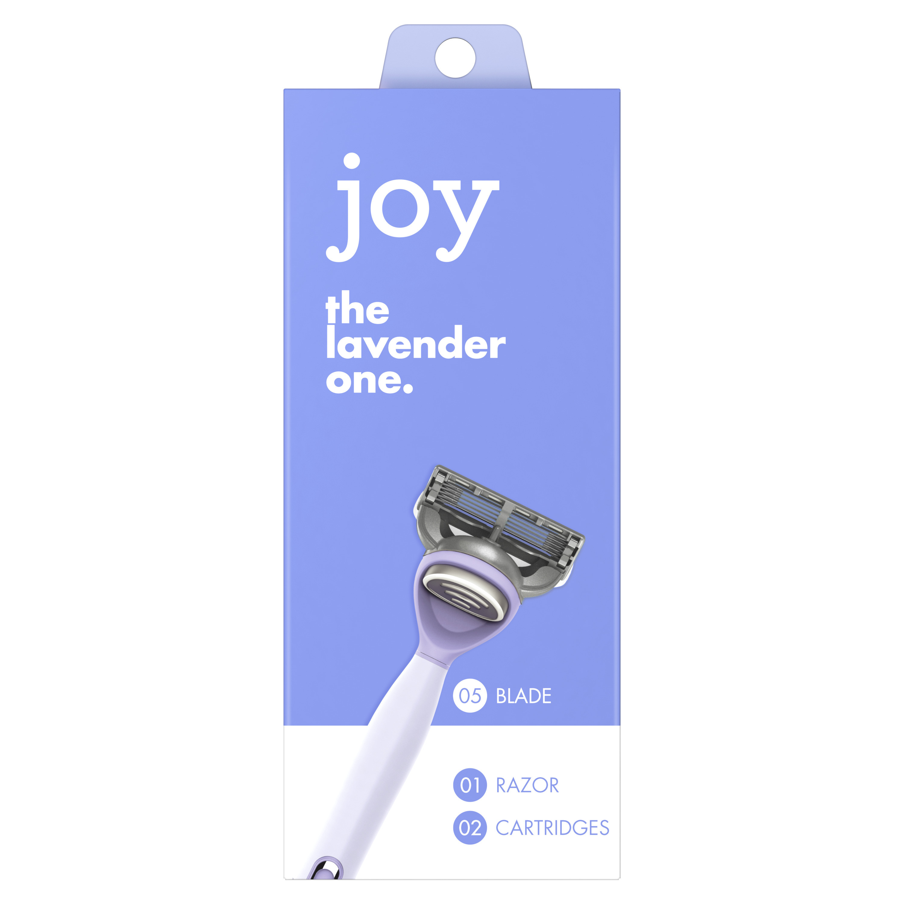 Buy Joy Razor Handle and 2 Razor Blade Refills, Lavender Online at ...