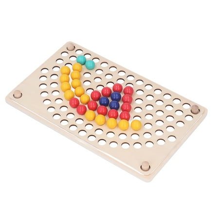 Wooden Peg Board Beads Game, Puzzle Color Sorting Stacking Art Toys ...