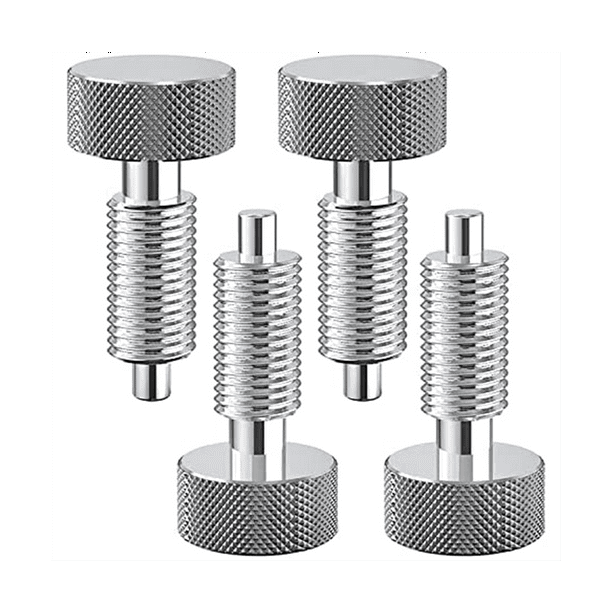 4 PCS Hand Retractable Spring Plunger with Knurled Handle ,Lock Out M6 ...