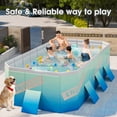RICHYOUNG Foldable Above Ground Swim Play Pool for 1-8 People, Kids ...