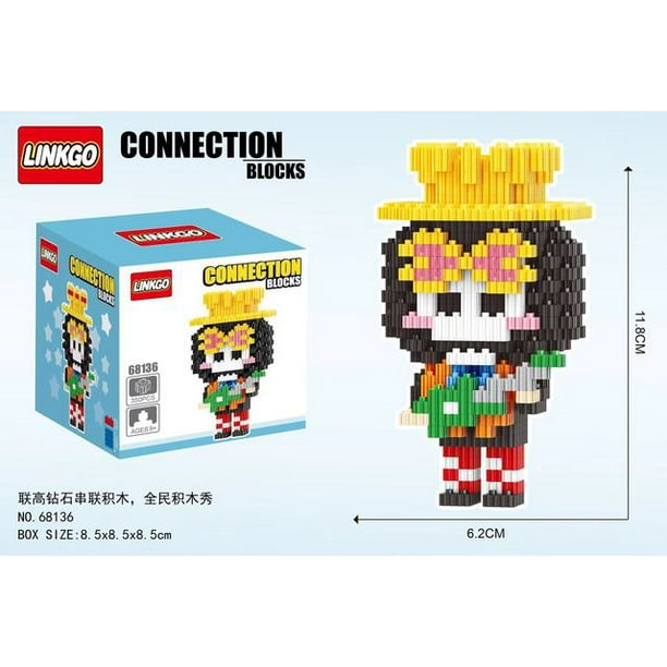 Hot Anime One Piece mini Building Blocks Luffy Kakashi Chopper Model 3D ...