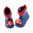 Angala Toddler Rain Boots Mid Calf Cartoon Appliques Waterproof ...