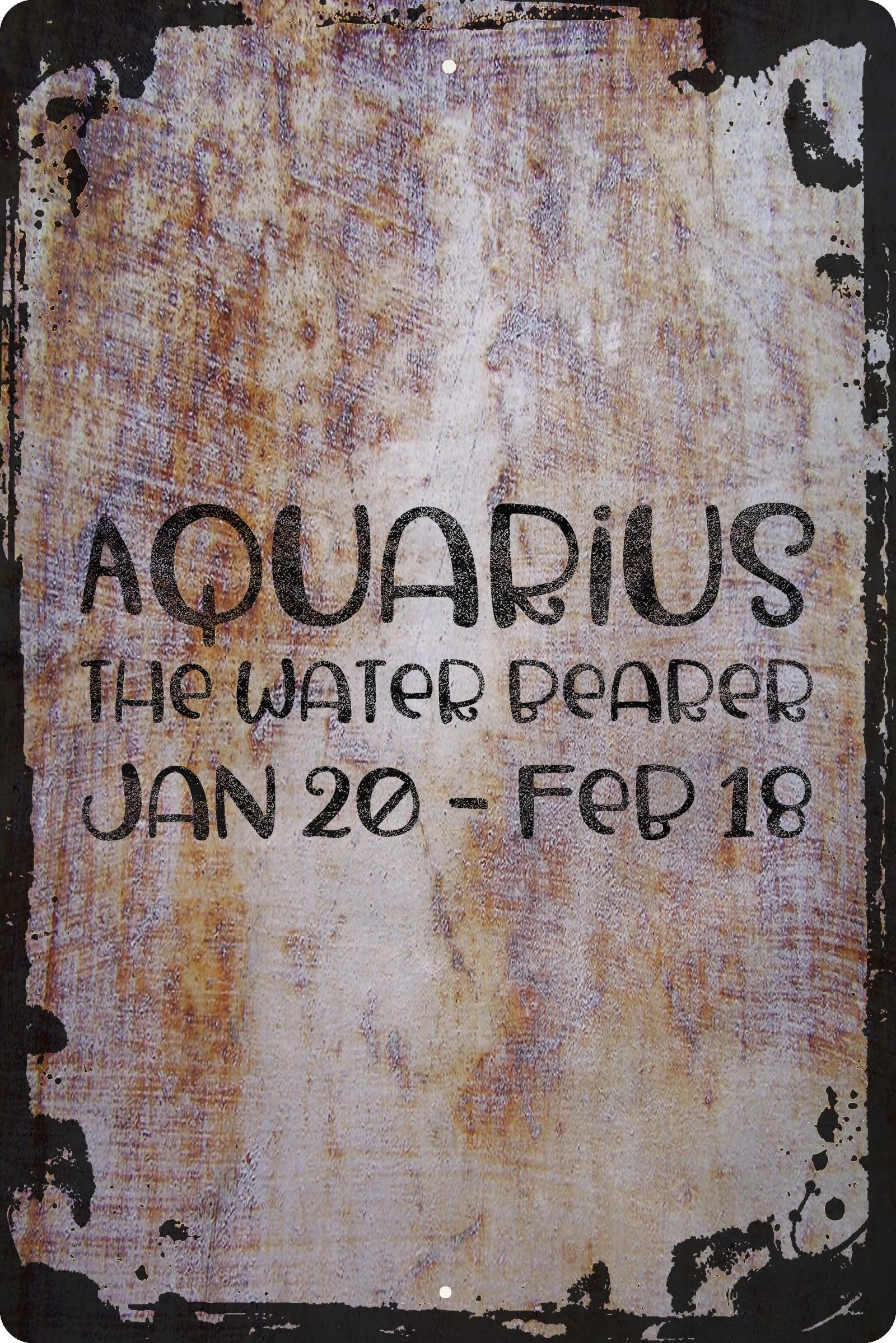 Aquarius the water bearer Jan 20-Feb 18 zodiac sign astrology Beige ...