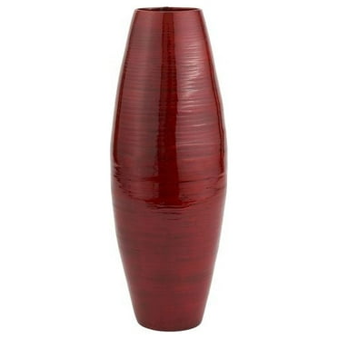 Bamboo Cylinder Floor Vase - Handcrafted Tall Decorative Vase - Ideal ...
