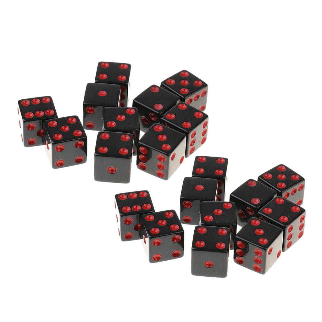 Board Game Die Dotted D6 Round Corner 20Pc - Walmart.com