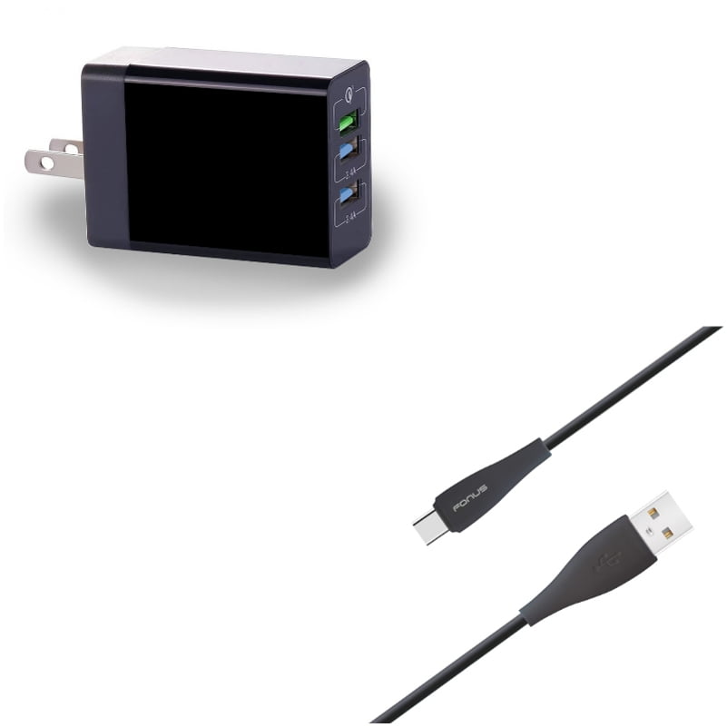 Type-C 10ft USB Cable w 34W Home Charger for OnePlus 9, Nord N200 5G ...