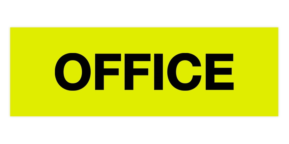 Basic Office Sign (Yellow / Black) - Medium - Walmart.com