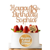 Custom Happy 18th Cake Topper, Personalized Any Name Any Age Birthday ...