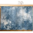 Blue Grey Small Cabinet Curtains 11"W x 13"L, Oil Painting Modern ...