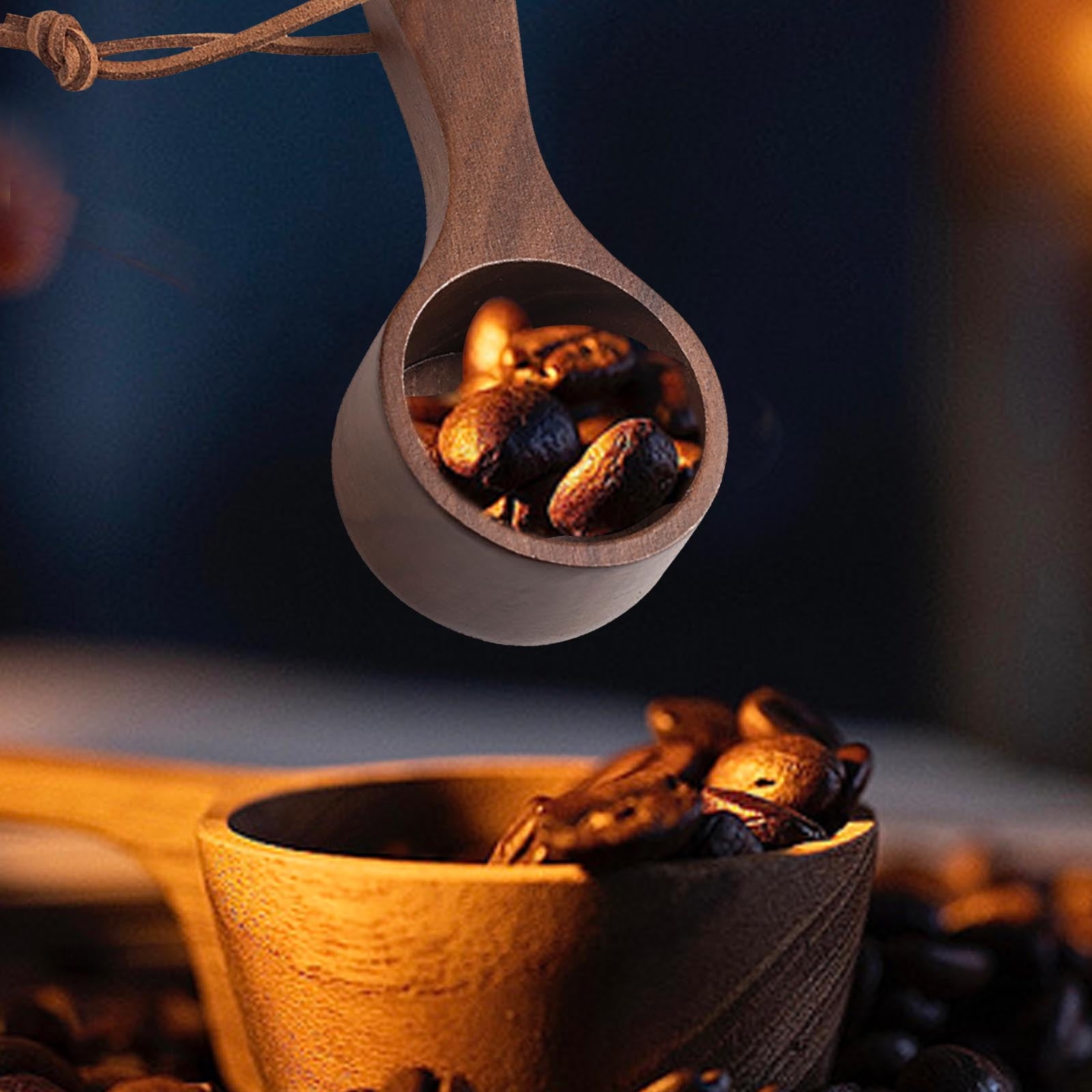 Click here for Unbranded Walnut Coffee Beans Spoon Solid Wood Spo... prices