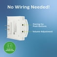 Philips Plug-in 8-Melody Doorbell Kit, 7.3in, White, 2-Push Buttons ...