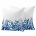 Blue Ocean Coral Starfish Waterproof Throw Pillow Covers Set of 2 ...