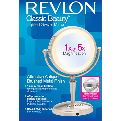 Revlon Classic Beauty Magnification Lighted Mirror - Walmart.com