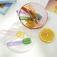 Colorful Dessert Spoon for Breakfast Ice Creams Yogurts Glass Materials ...