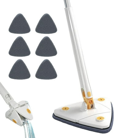 1 Set 360 Degree Rotatable Cleaning Mop Telescopic Triangular Mop ...