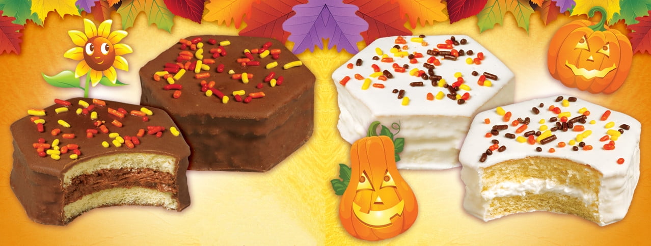 Little Debbie Fall Party Cakes Combo (Chocolate + Vanilla) 2 Boxes (24. ...