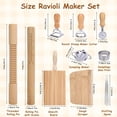 10 Pcs Wood Ravioli Mold Kit with Pasta Cutter Wheel Set of 5, 2 ...