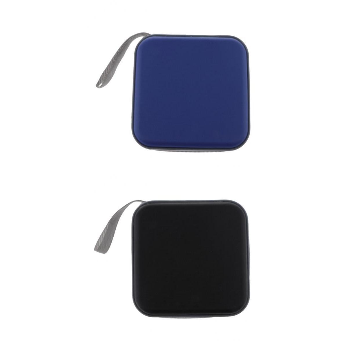 2pcs 40 Discs CD Wallet DVD Case Car CD Disc Storage Bags Black/Blue ...