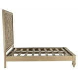 Platform Bed in Natural Whitewash Finish (Queen: 64 in. L x 87 in. W x ...