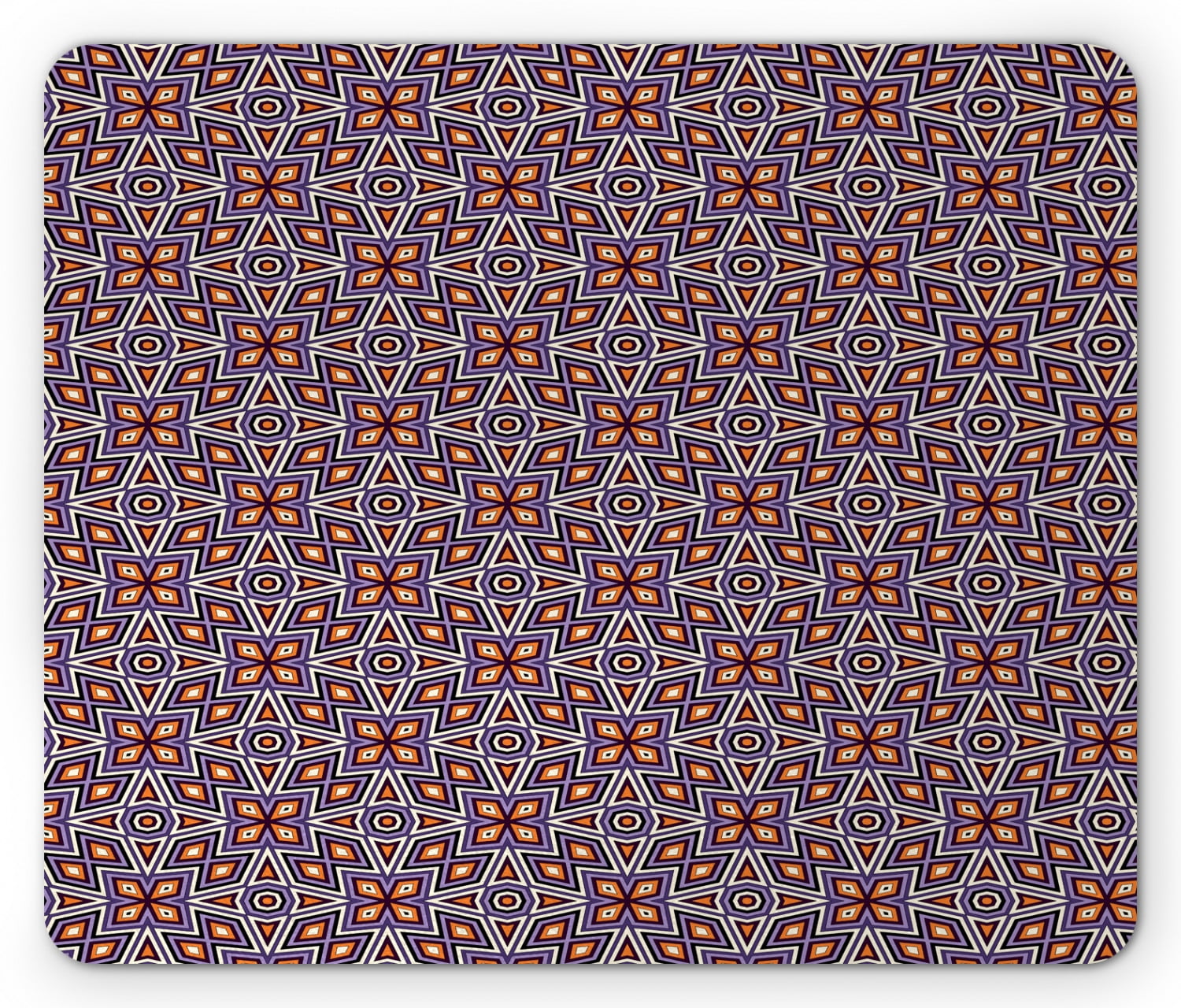 Geometric Mouse Pad, Retro Mesh Composition with Triangles and ...