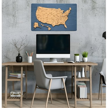 32x50 RMC Classic United States USA Wall Map Framed Edition - Black ...