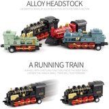 Mini Train Toy Die-Cast Pull Back Steam Train Model Set Assorted Styles ...