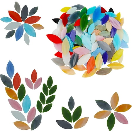 Glass Petals Mosaic Tiles (70 Pieces) - Glass Mosaic in Assorted Colors ...