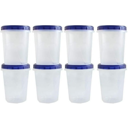 [32 oz - 8 Pack] Twist Top Food Deli Containers Screw And Seal Lid 32 ...
