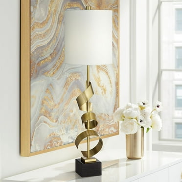 "360 Lighting Modern Buffet Table Lamps, 28 1/2"" Tall, Set of 2, Gold ...