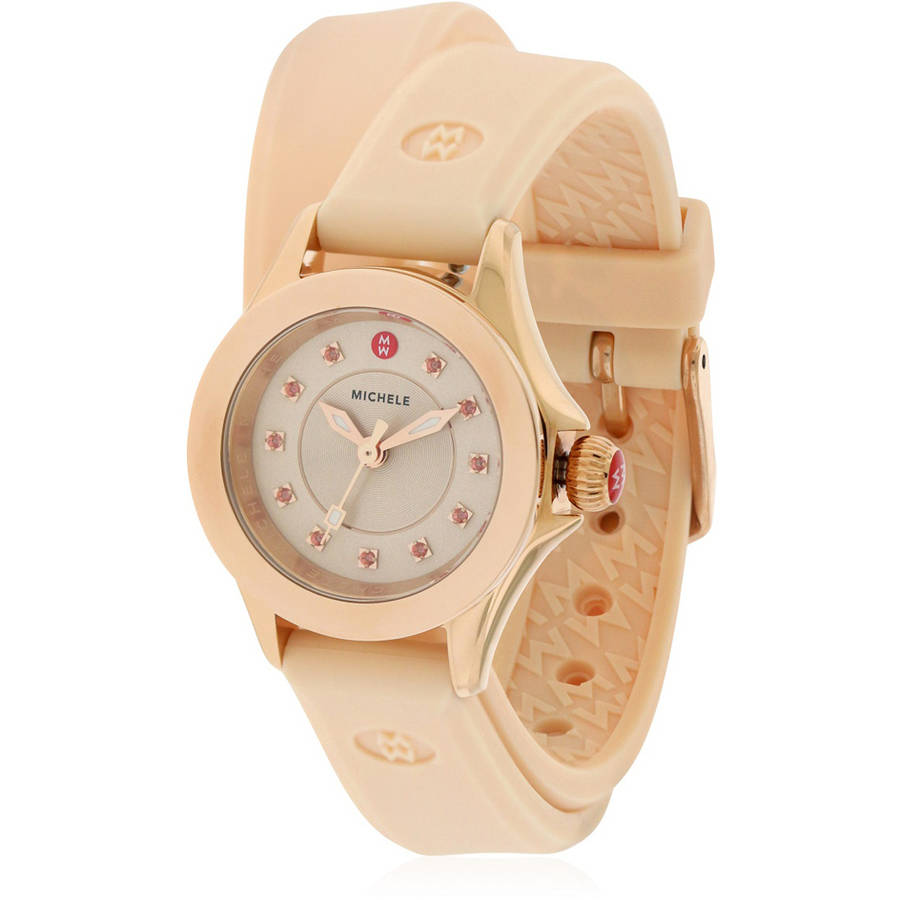 Michele Women's Cape Mini Silicone Beige 25mm Watch MWW27B000001 ...