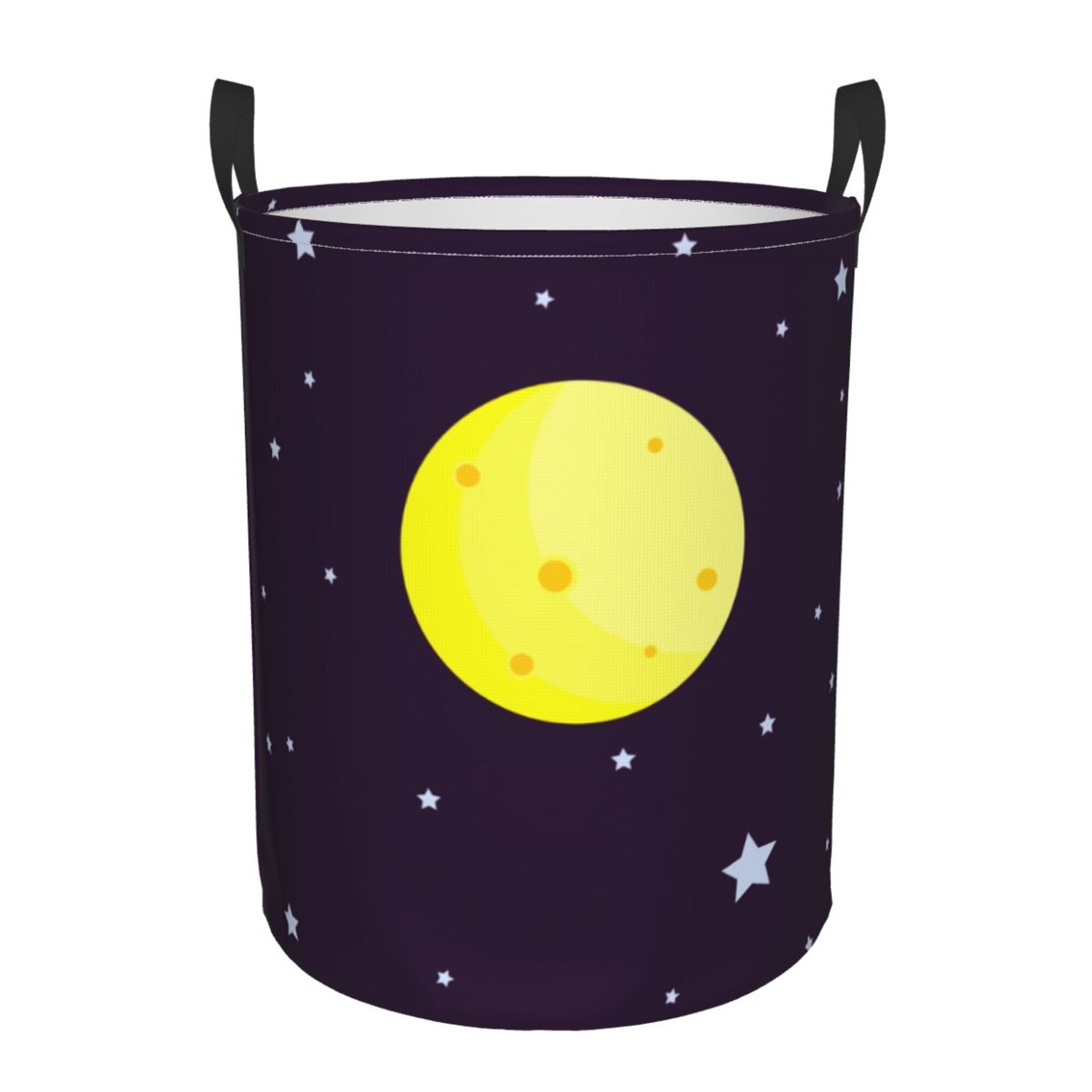 TEQUAN Waterproof Laundry Hampers, Purple Moonlight Moon Stars Pattern ...