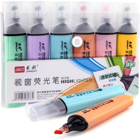 Highlighters, Pastel Highlighters With Clear View Tip, See-Through ...