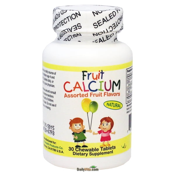 NuHealth Children's Fruit Calcium 30 Tablets - Walmart.com