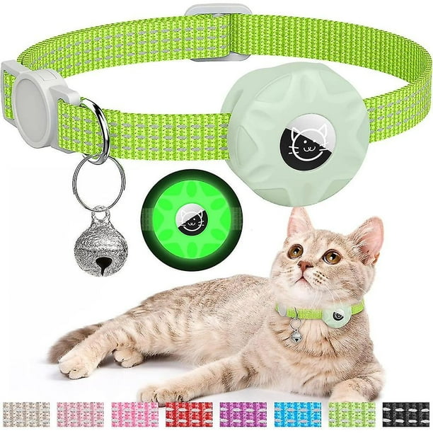 Cat Collar Compatible With Air Tag, Reflective Kitten Collar Breakaway ...
