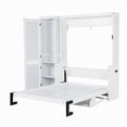 Alvantor Queen Murphy Bed with Wardrobe, Wall Bed Cabinet with Desk and ...