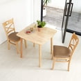 "Livinia Aslan 29.5"" Wooden Dining Table, Square Malaysian Oak, Mid ...