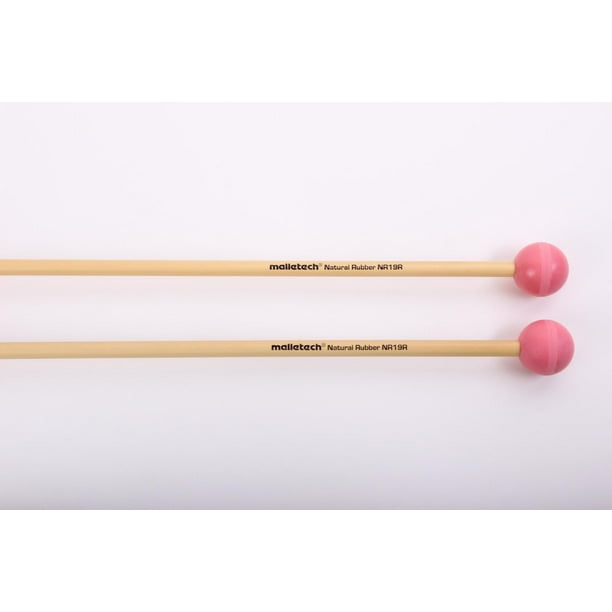Malletech NR19R Natural Rubber Pink Rattan Xylophone Mallets - Walmart.com