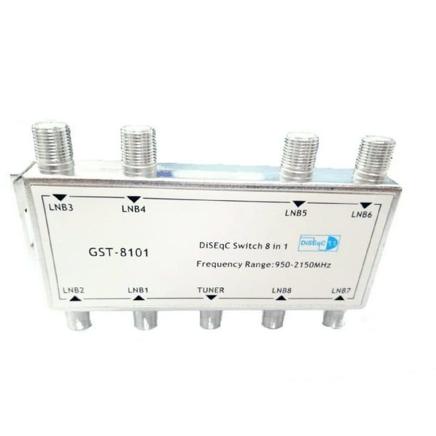 DS81 8 in 1 Satellite Signal DiSEqC Switch LNB Receiver Multiswitch ...