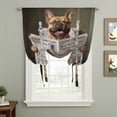 Abstract Dogs Tie Up Curtains for Window, Thermal Insulated Balloon ...