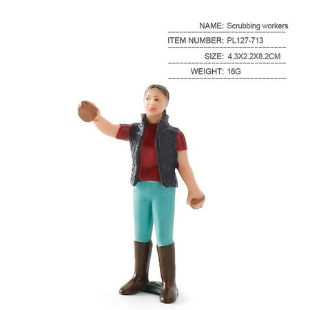 Farm Staff Worker Farmer Action Figure Pvc People Model Figurine Decor ...