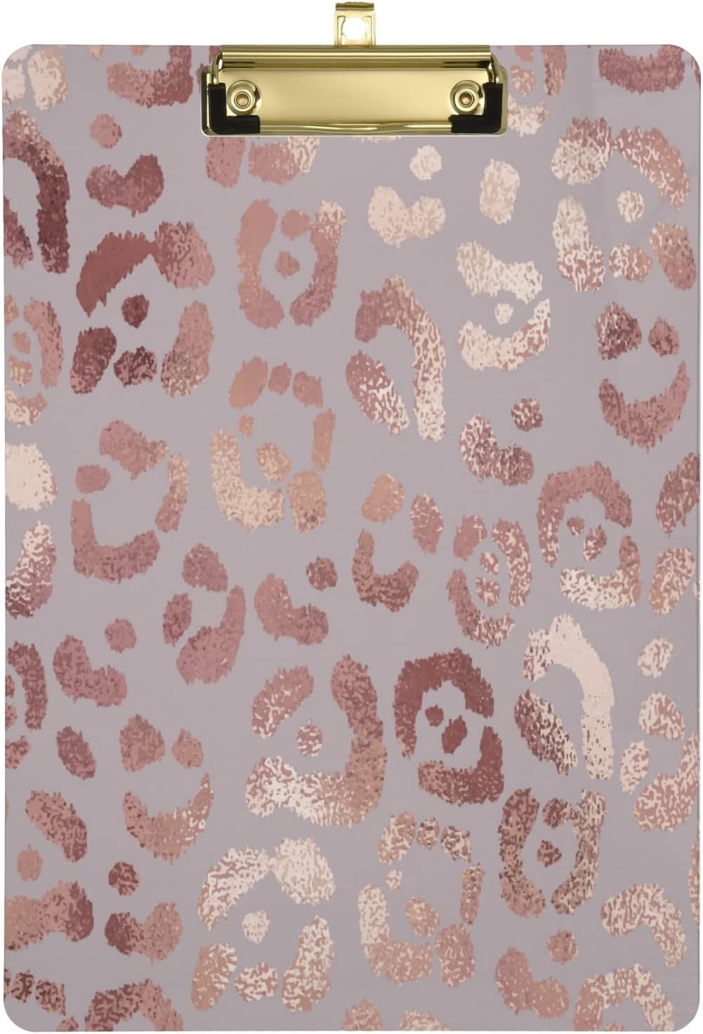 ZHANZZK Rose Gold Leopard Print Clipboard Hardboard Wood Nursing Clip ...