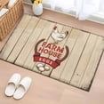 Farmhouse Chicken Washable Entry Rug 2x3 Country Retro Farm Barn Eggs ...