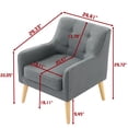Gewnee 24.41”Modern Accent Chair,Upholstered Comfy Single Cahir with ...
