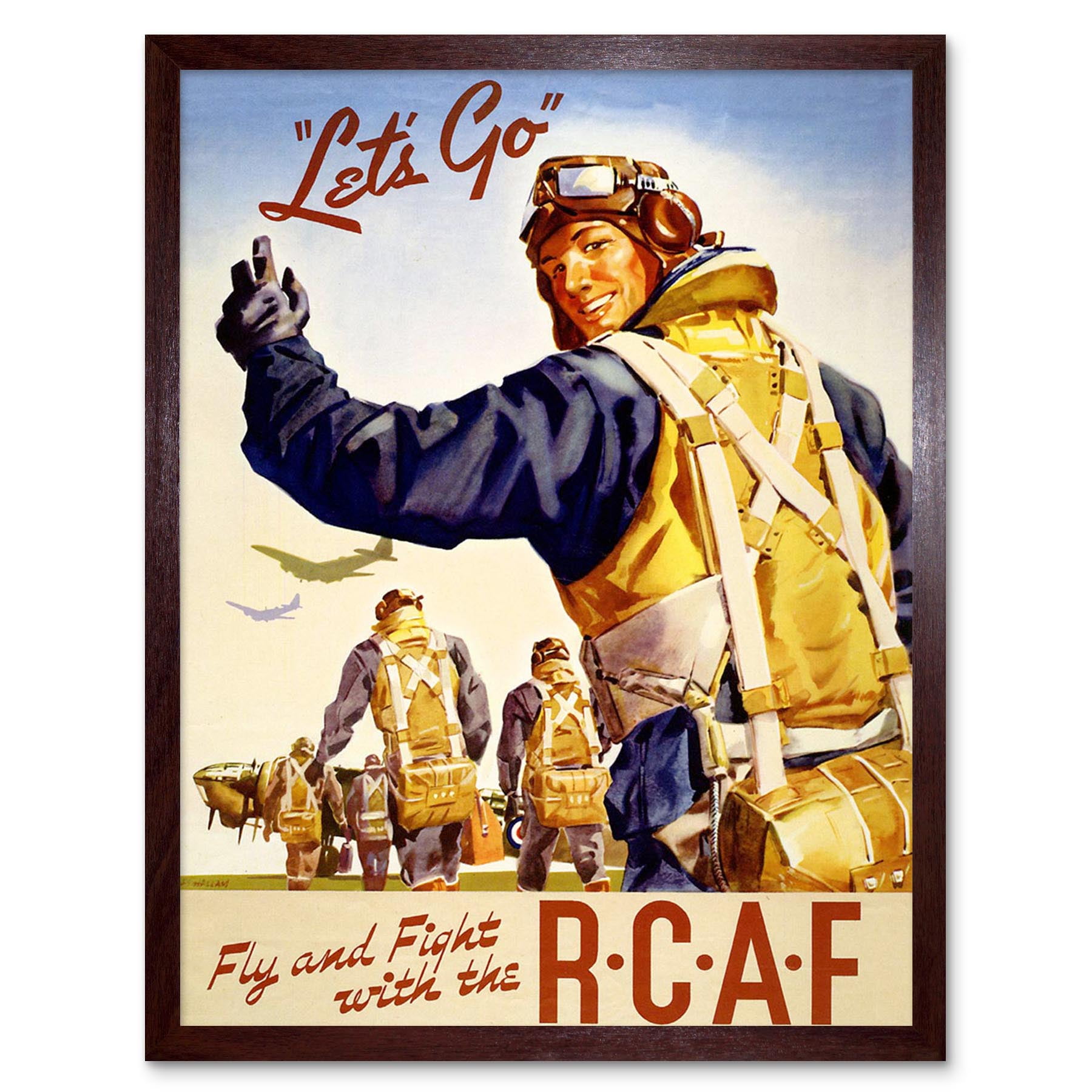 WWII War Vintage RCAF Recruitment Ad Canada Fly Fight Pilot Royal ...